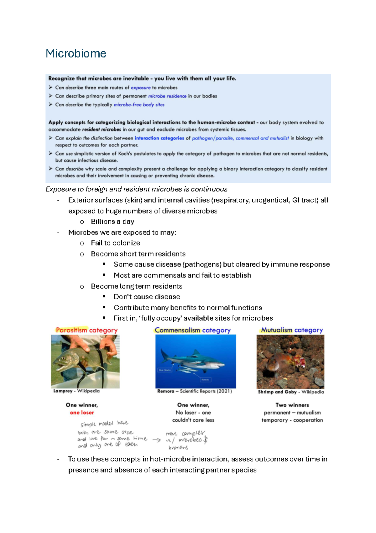 MEDS 202 - Microbiome and Digestive System Exam Notes - Studocu