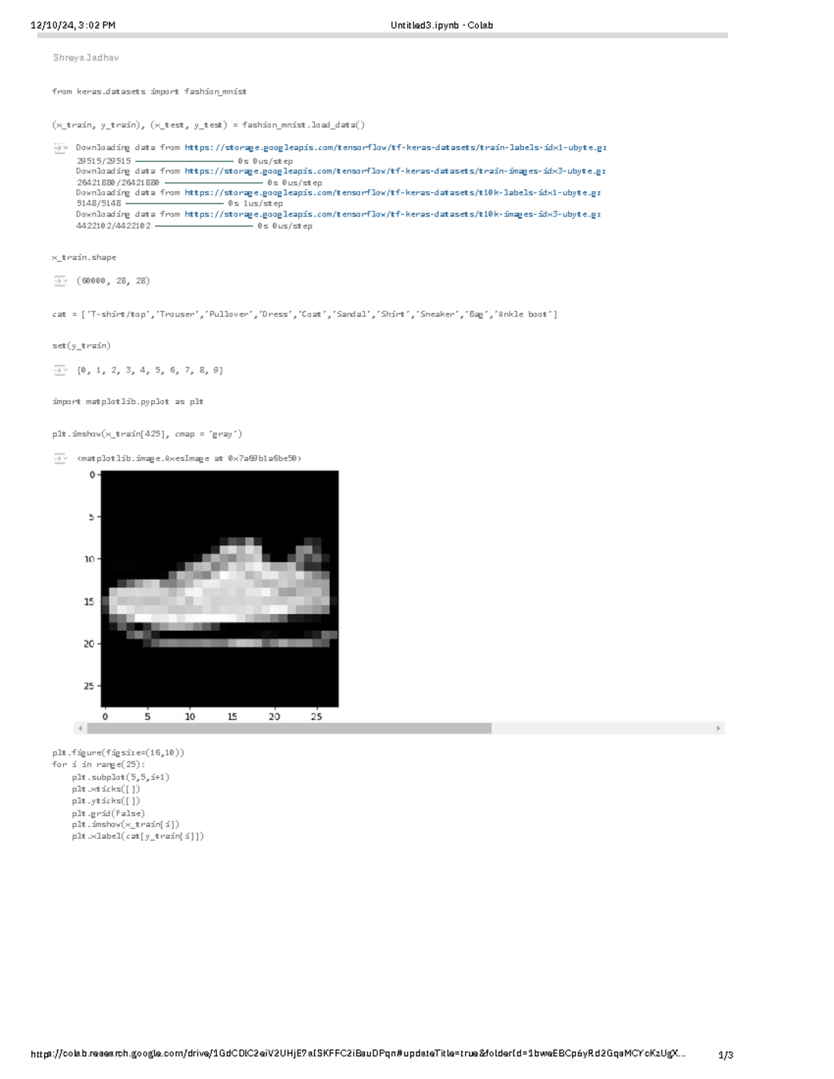 Practical 3 1 - Note - 12/10/24, 3:02 PM Untitled3 - Colab - Studocu