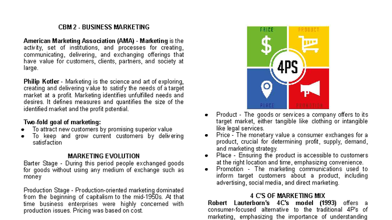 CBM 2 Business Marketing Intro: Strategies for Customer Engagement ...