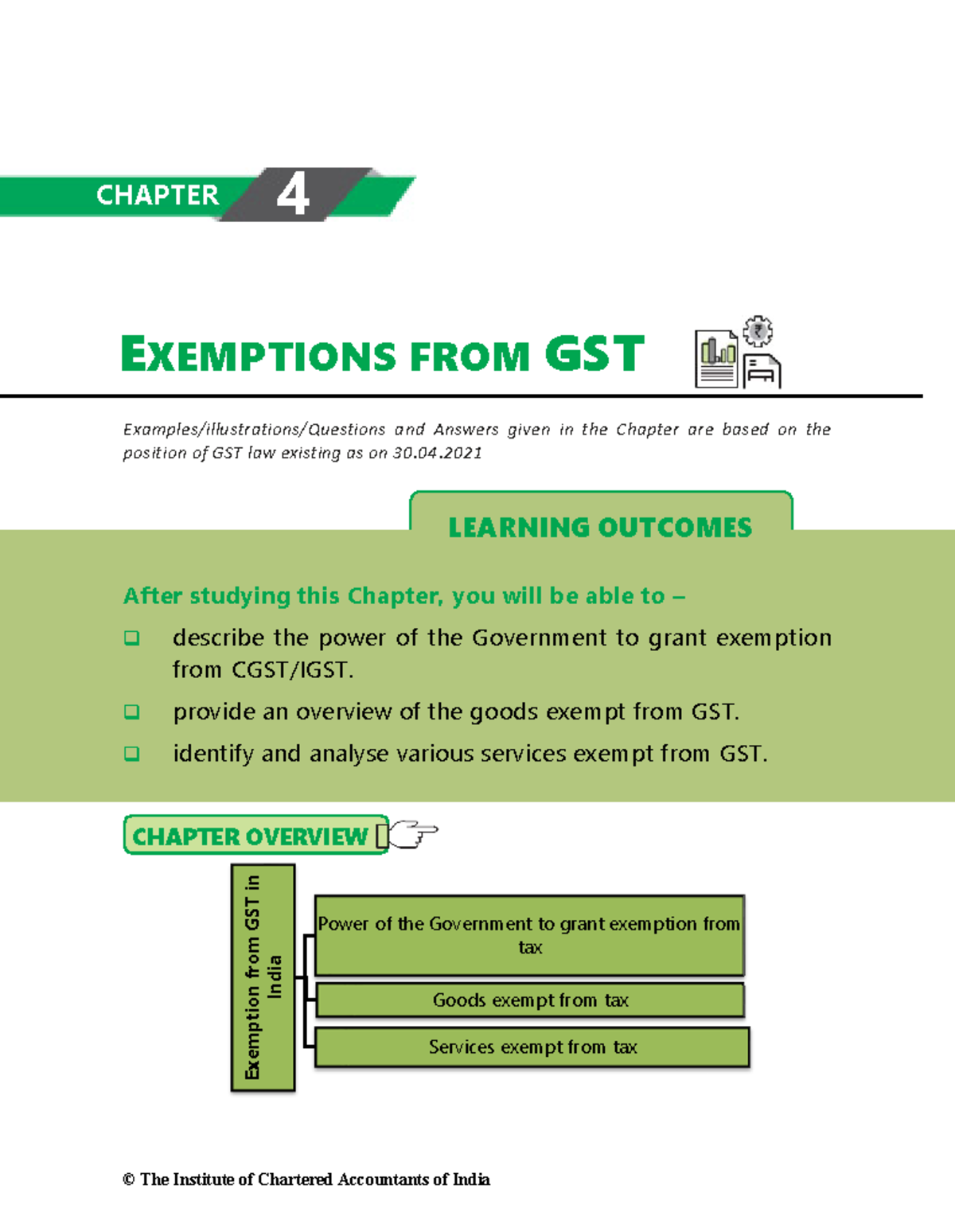 GST Exemptions: Overview of Goods and Services under CGST/IGST - Studocu