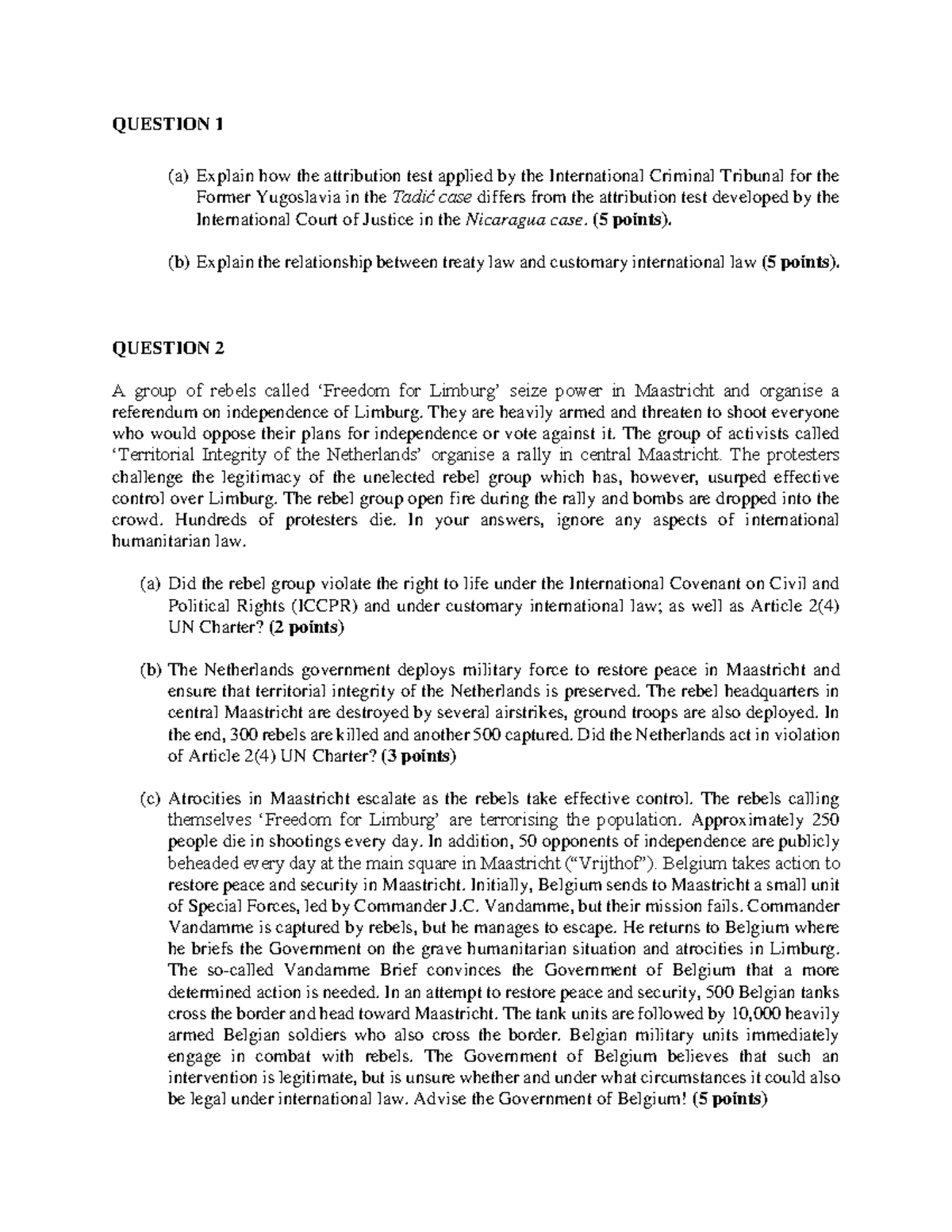 PIL-sample exam - PIL-sample exam - QUESTION 1 (a) Explain how the ...
