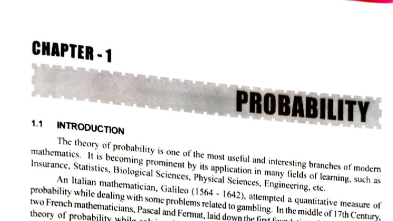 MATH101 CHAPTER 1: INTRODUCTION TO PROBABILITY AND RANDOM EVENTS - Studocu