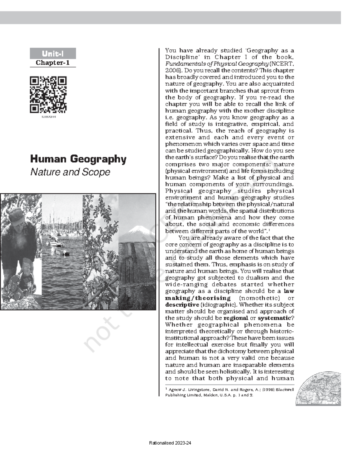 Human Geography 1: Core Concepts and Ecological Connections Notes - Studocu