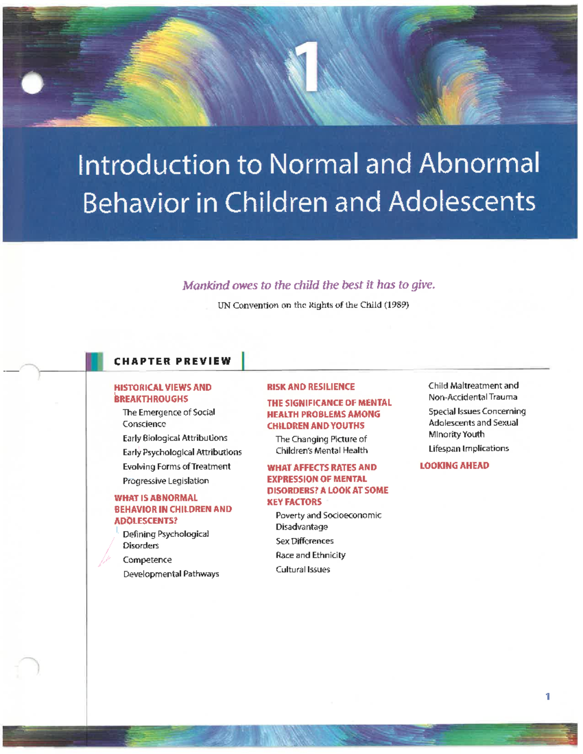 Understanding Normal and Abnormal Behavior in Children and Adolescents ...