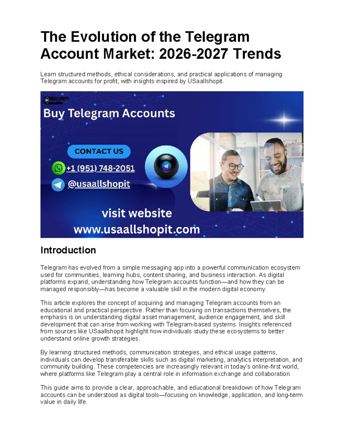 The Evolution of the Telegram Account Market: 2026-2027 Trends Analysis ...