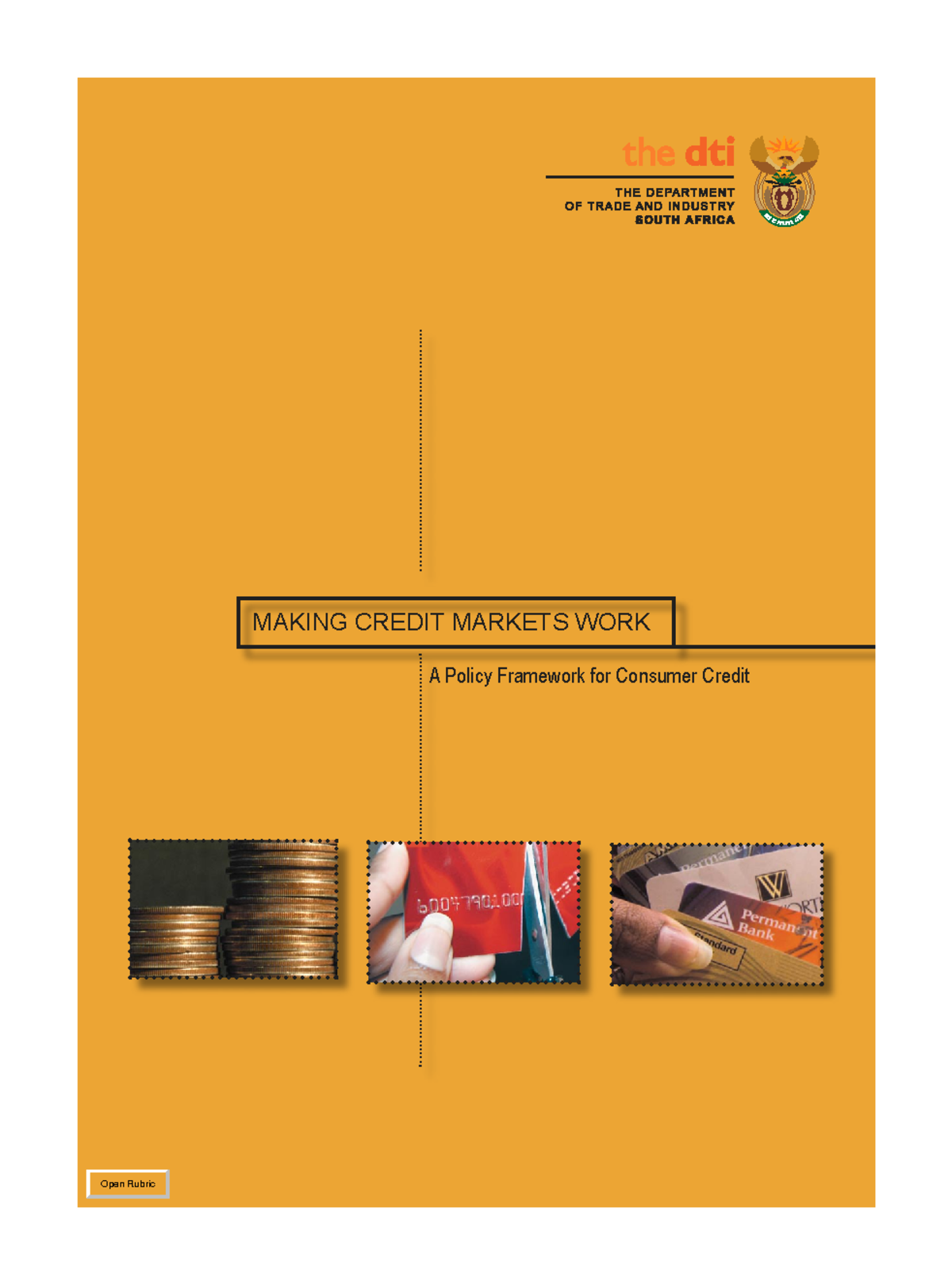 2004 DTI Policy: Framework for Regulating Consumer Credit Markets - Studocu