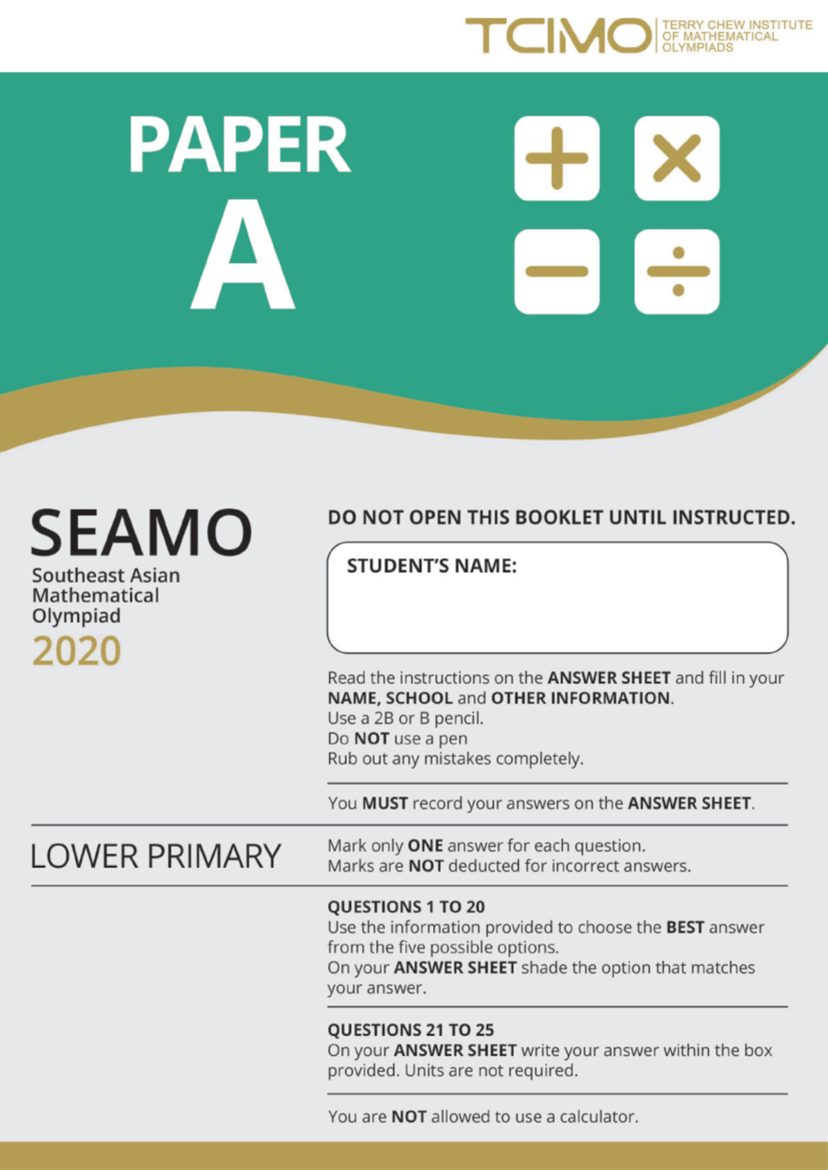 2020 - Seamo - Paper A ENG - 1. How many triangles are there altogether ...