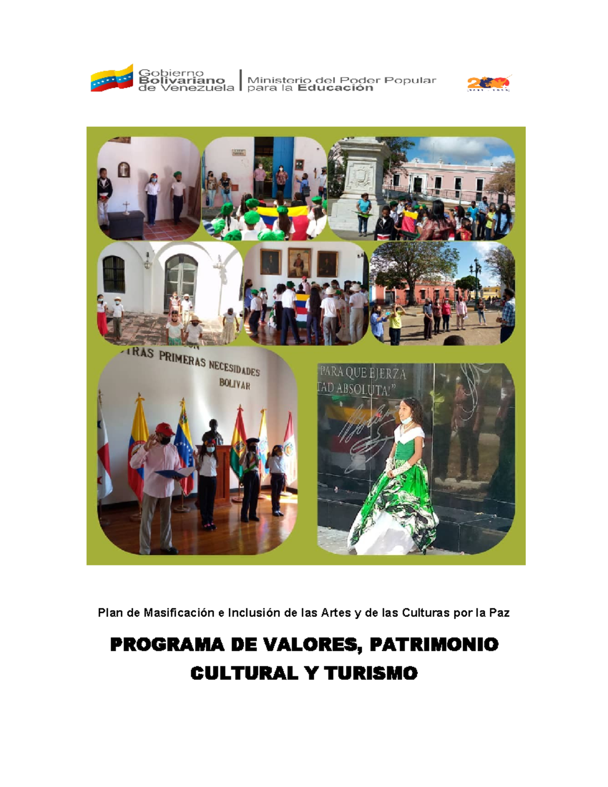 Programa de Valores, Patrimonio Cultural y Turismo 2024: Inclusión y Educación - Studocu