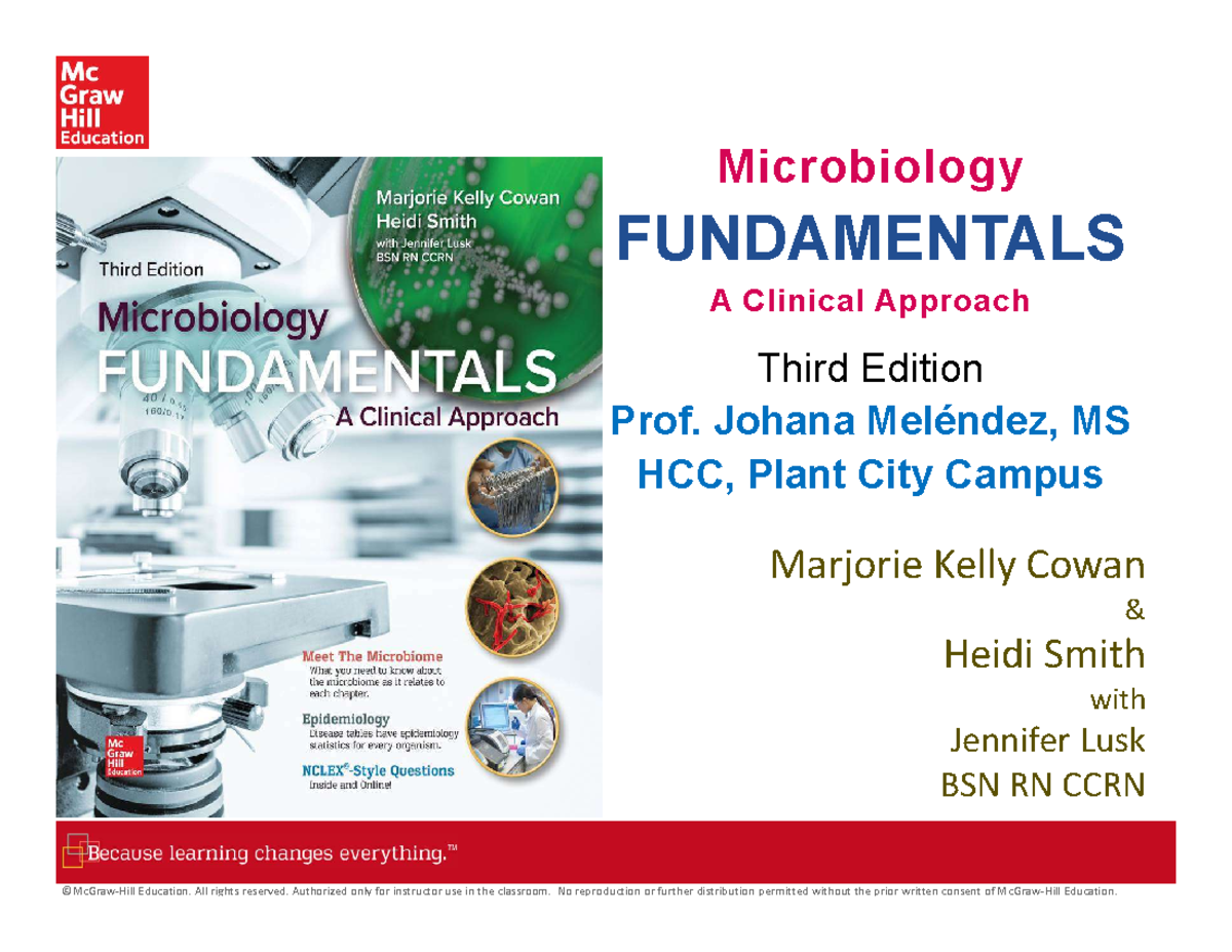 Ch. 1 lecture slides ppt - Microbiology FUNDAMENTALS A Clinical ...