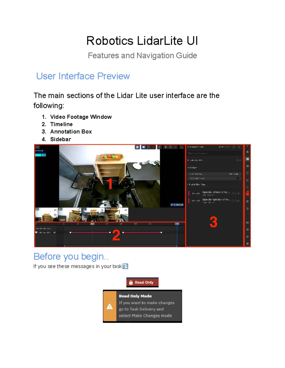 Robotics LidarLite UI Features & Navigation Guide - Studocu