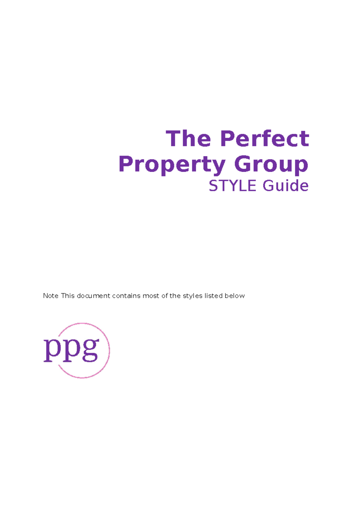 PPG Style Guide 2024 v2 - Note This document contains most of the ...