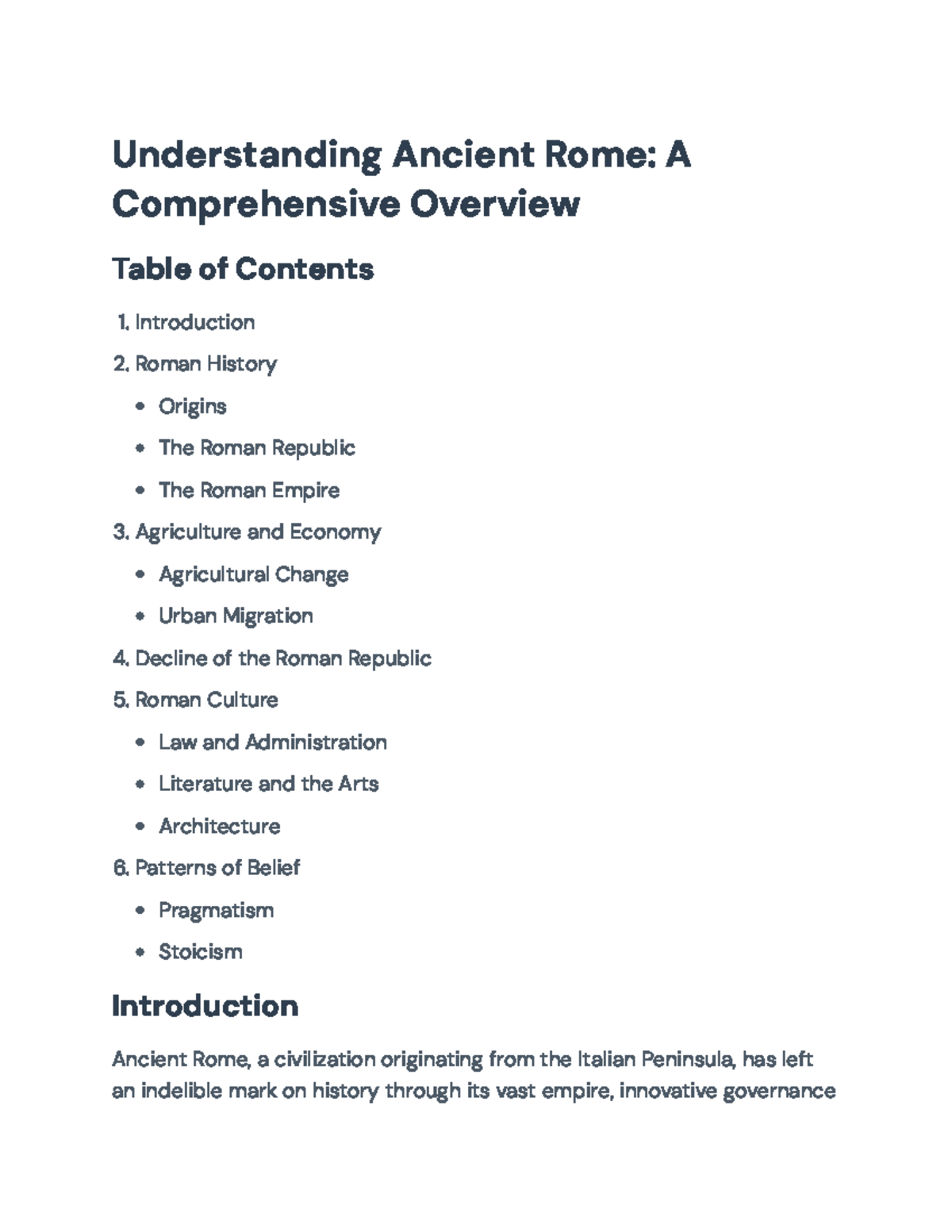 Understanding Ancient Rome: History, Culture, and Societal Impact ...