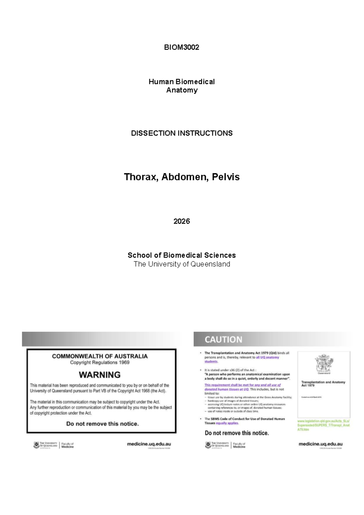 BIOM3002 Practical Dissection Guide: Pelvis II Examination - Studocu