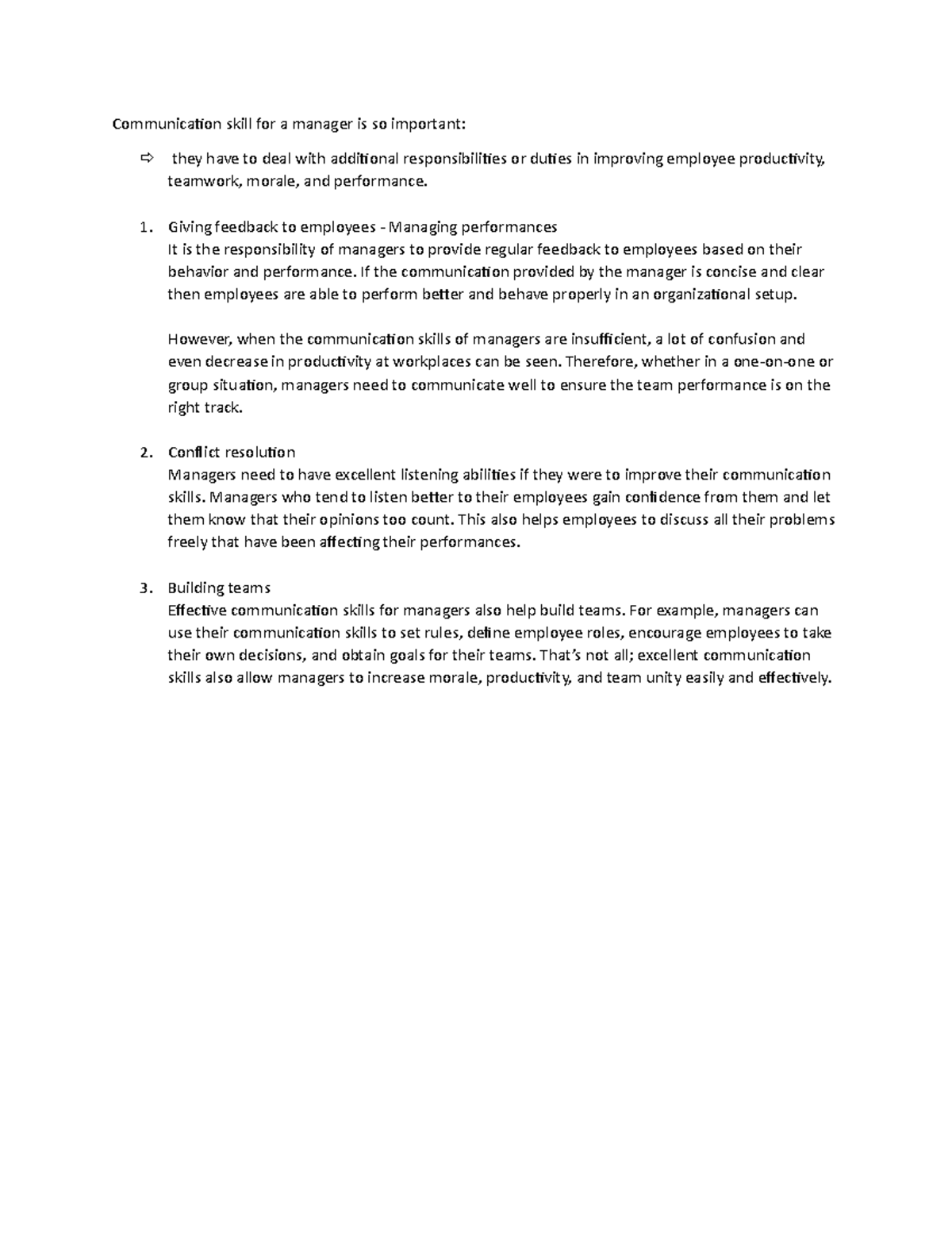 Communication skill for a manager is so important - Giving feedback to ...