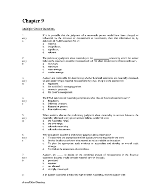 Chapter 1 final - Auditing and assurance test bank Ch1 - Chapter 1 ...