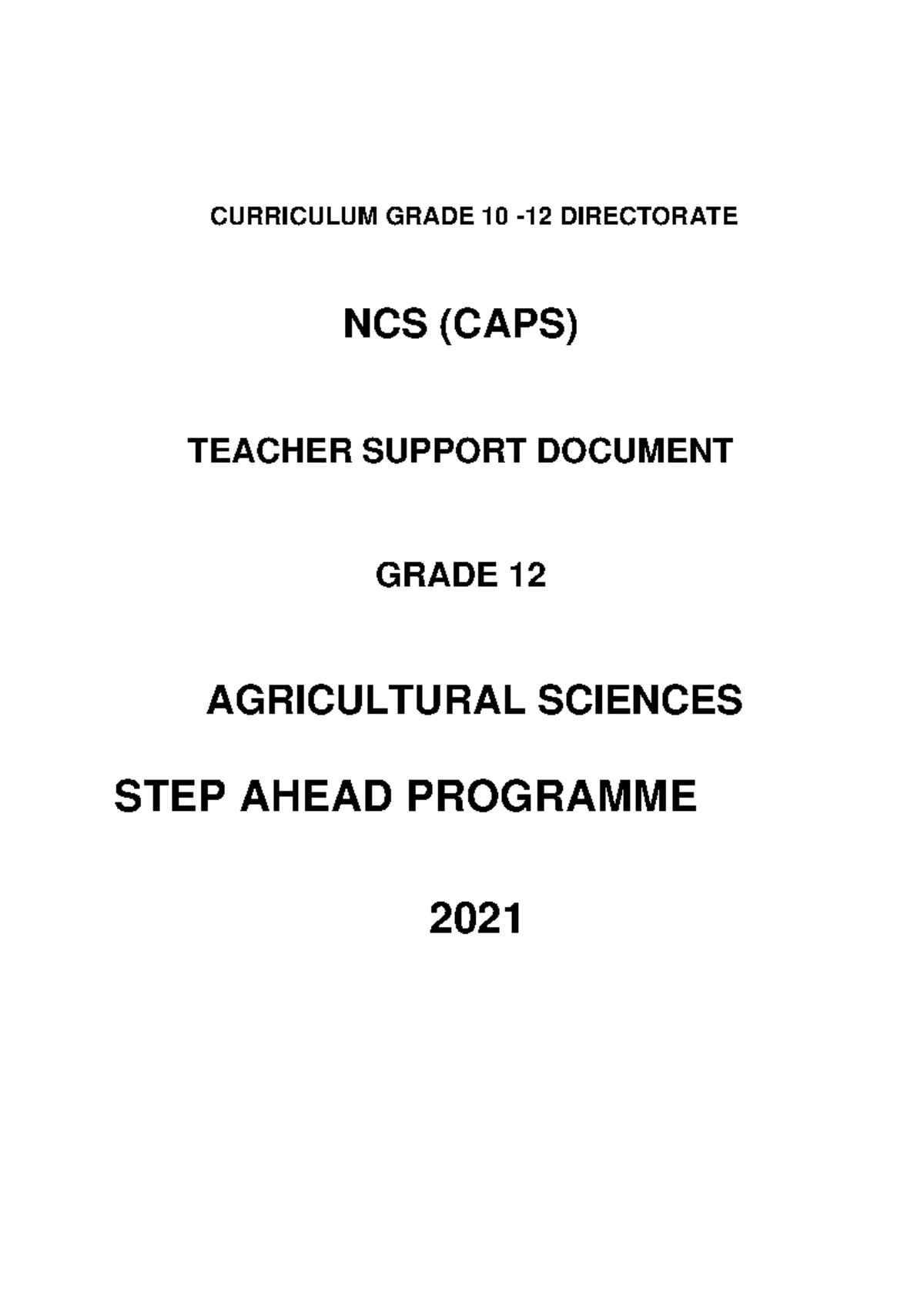 Agric Sci Gr 12 Lesson Plans 2021: Comprehensive Teaching Guide - Studocu