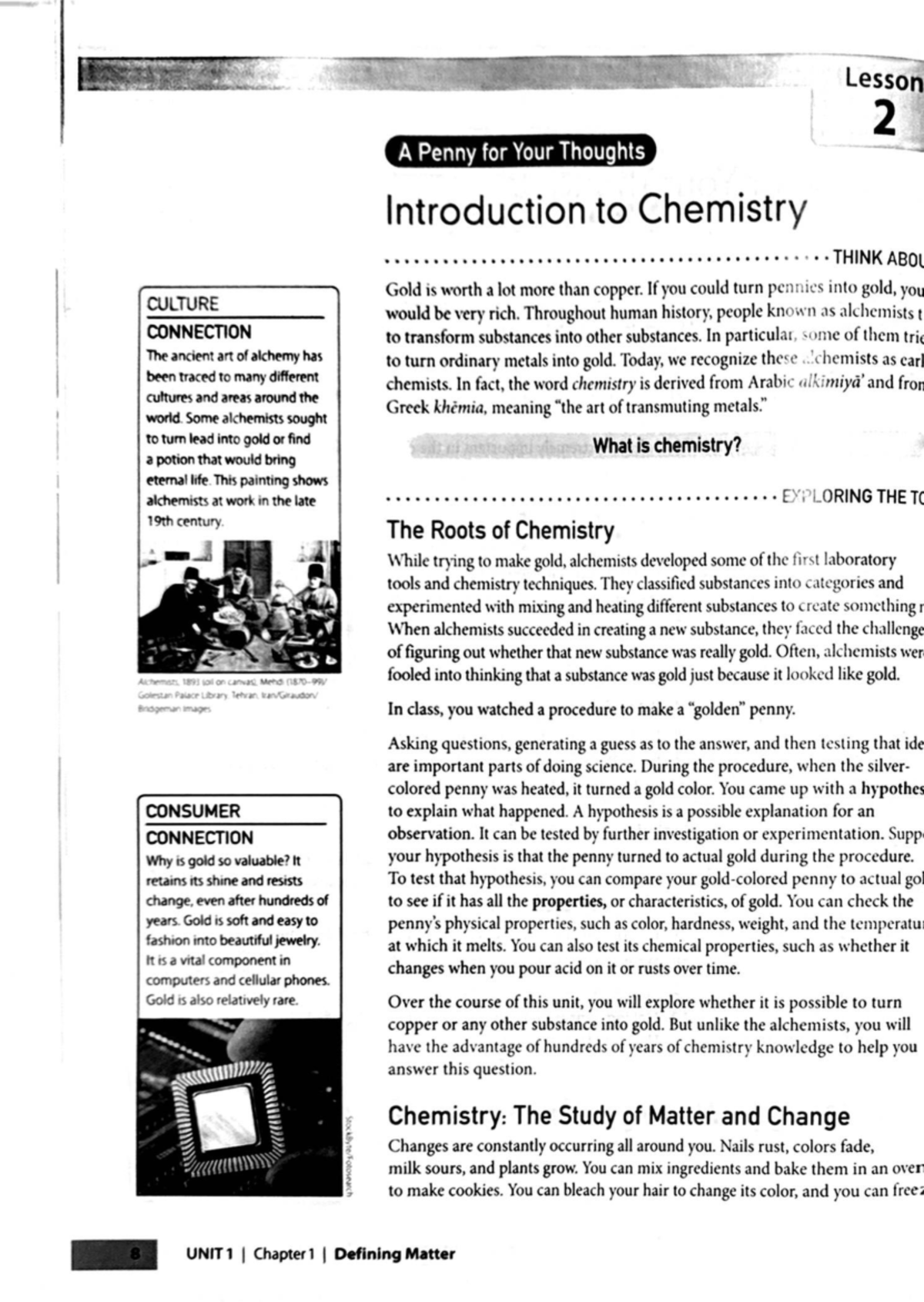 Lesson 2: A Penny for Your Thoughts - Intro to Chemistry (Course ABC123 ...