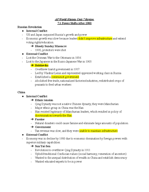 Heimler Unit 4 Summary - Review notes - AP World History Unit 4 Review ...