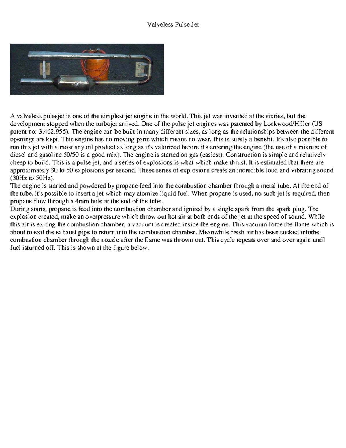 Valveless Pulse Jet Engine Dimensions Explained - Studeersnel