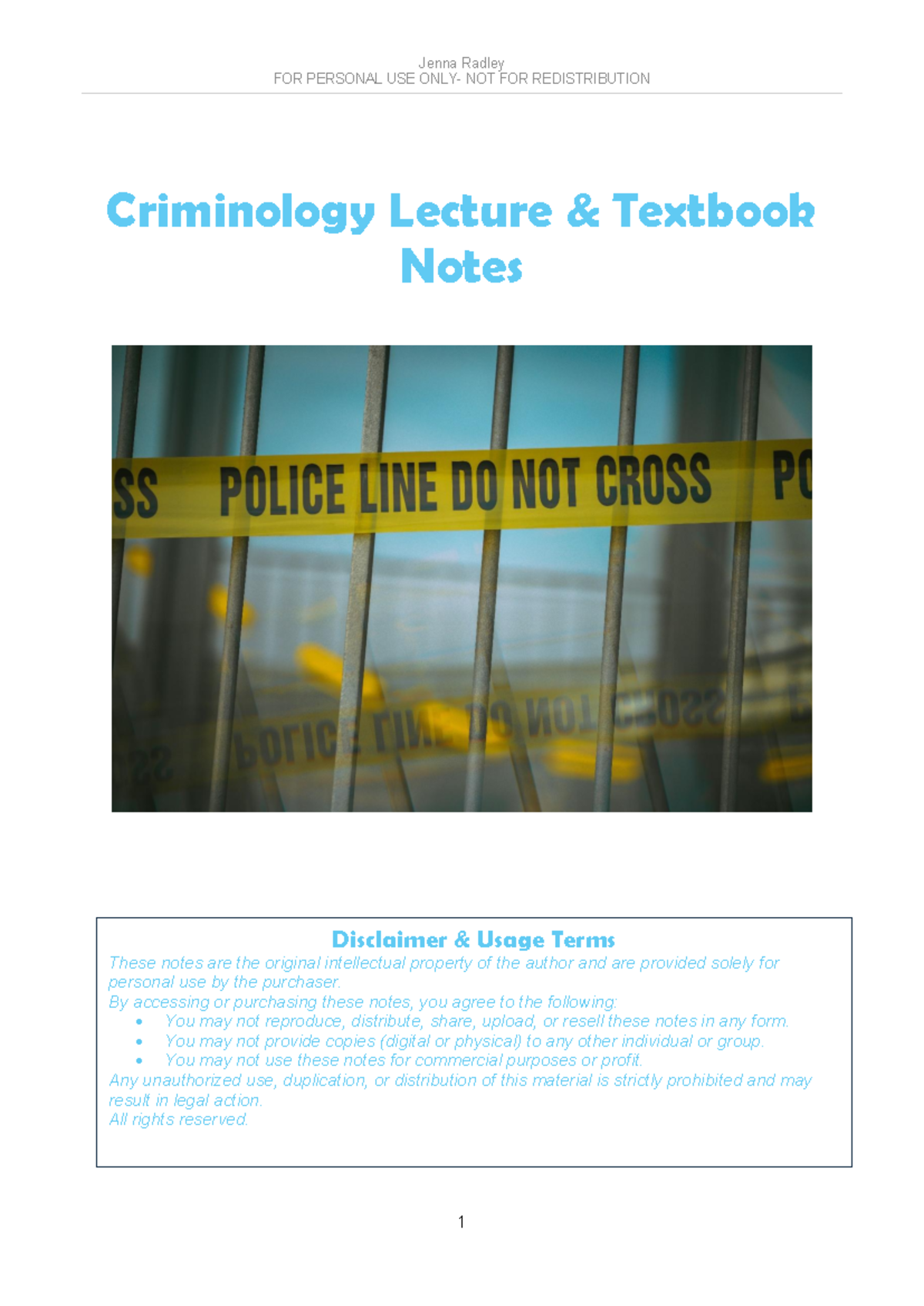Criminology Lecture Notes: Forensic Application in CJS - Studocu