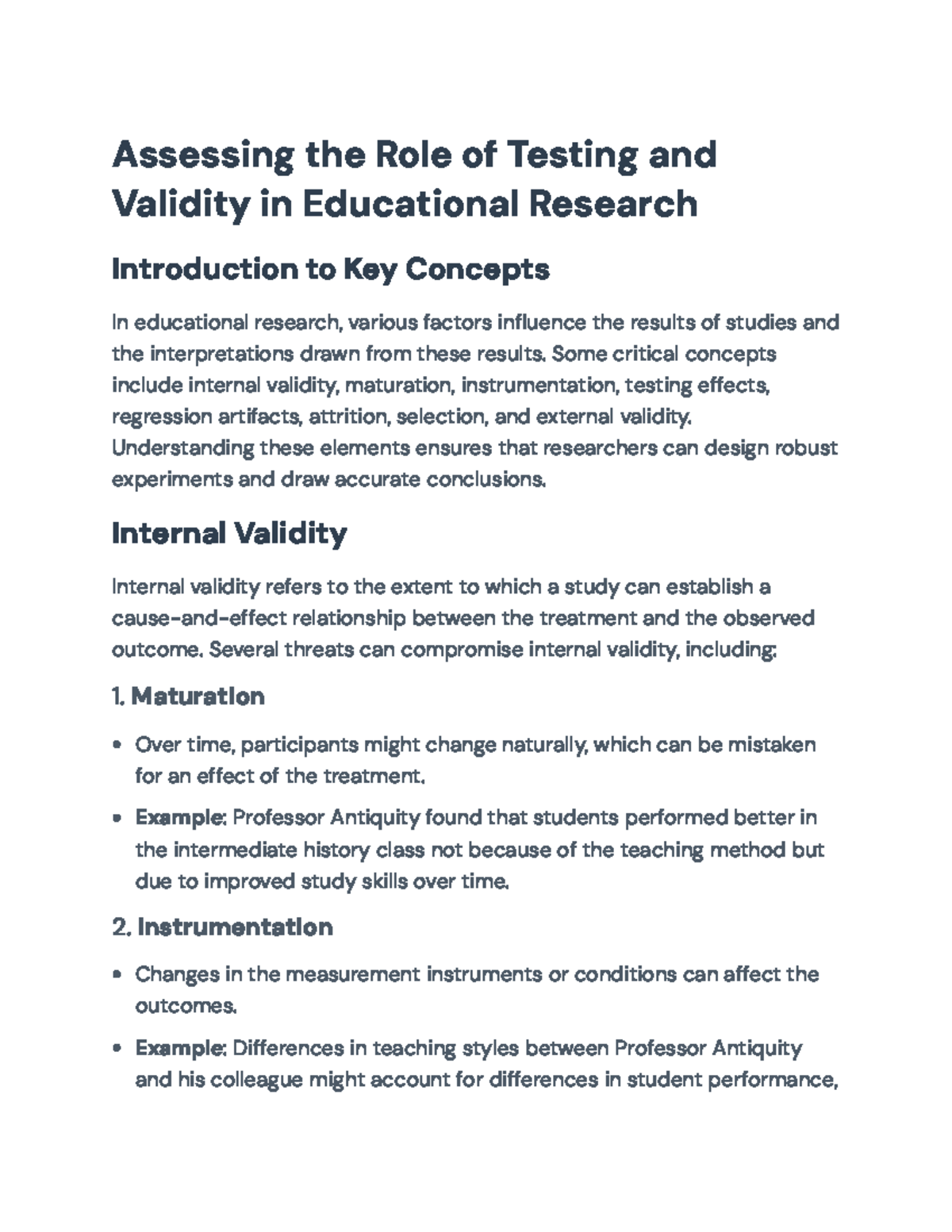 Understanding Testing Validity in Educational Research: Key Concepts ...