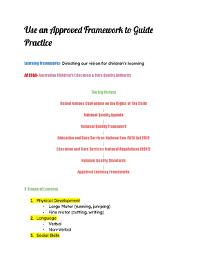 [Solved] What is the purpose of the approved learning framework - Use ...