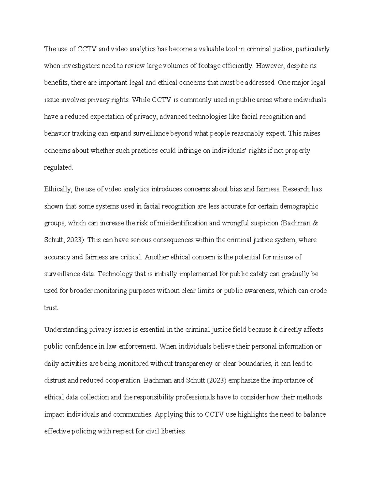 CCTV & Video Analytics in Criminal Justice: Legal & Ethical Issues ...