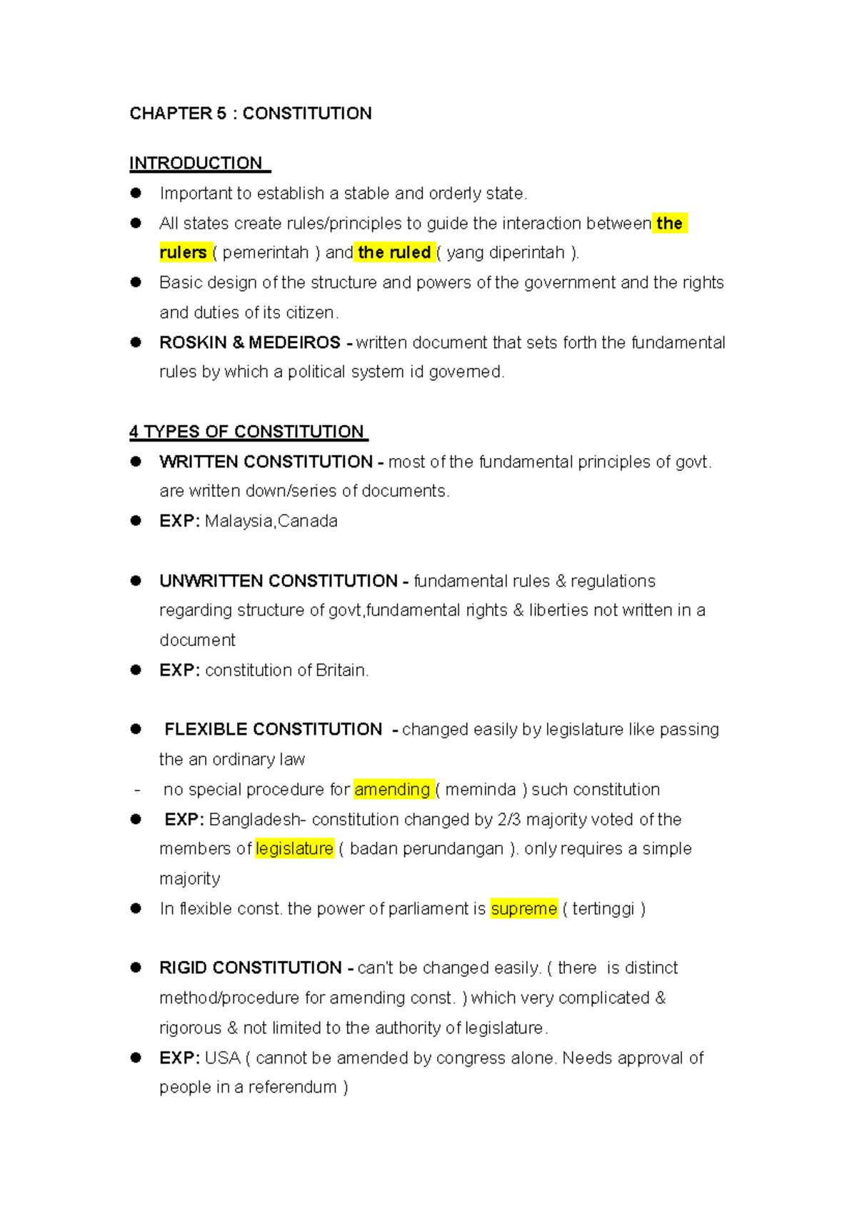Chapter 5 Revision: Understanding Constitutions in PAD120 - Studocu
