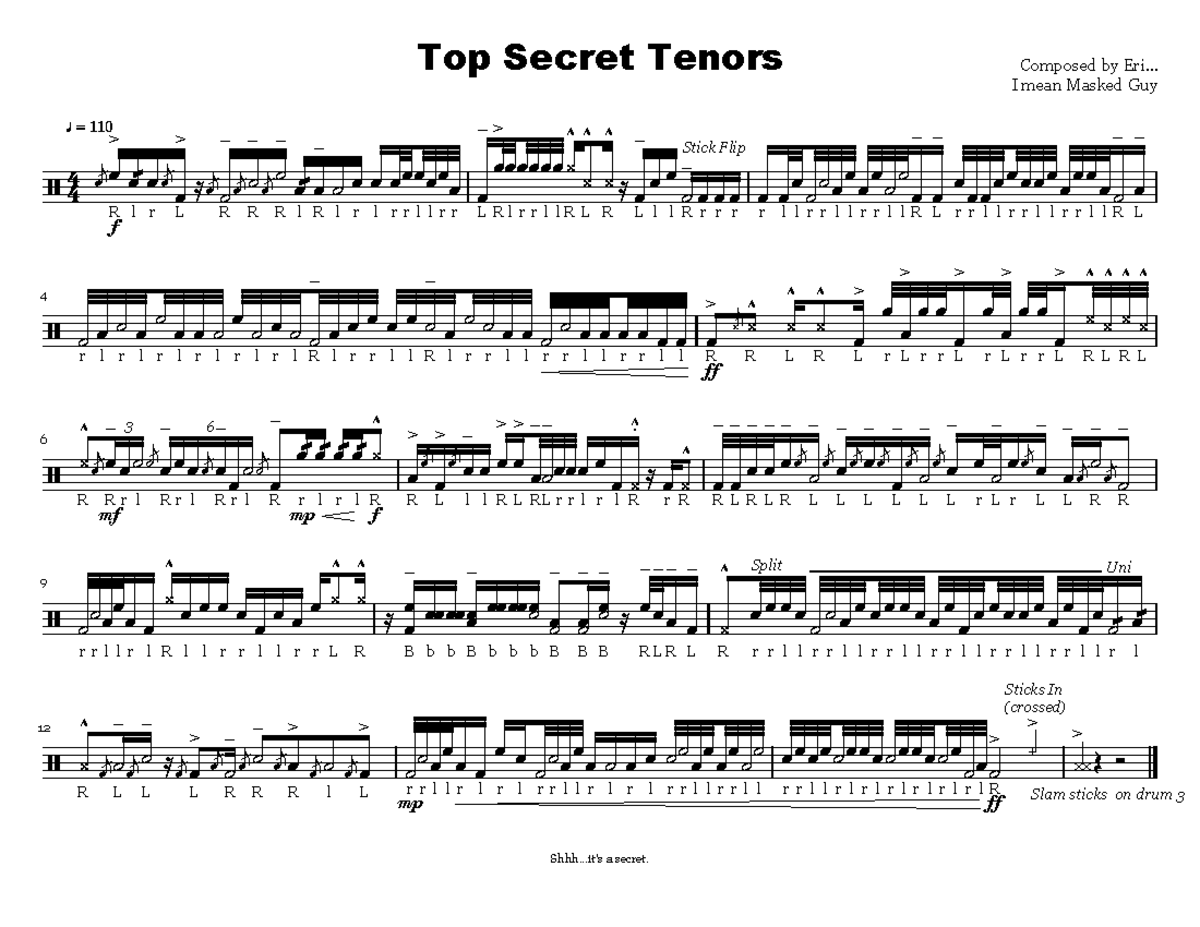 Top Secret Tenors - Tenor Music Study Guide - Studocu