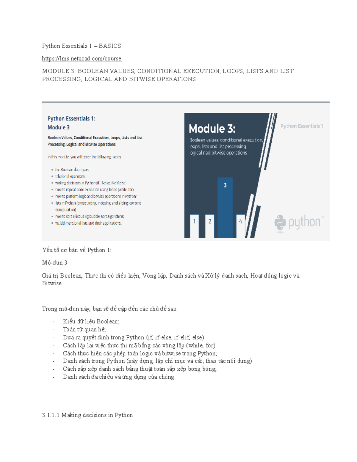 Module 3 - translate - Python Essentials 1 – BASICS lms.netacad/course ...