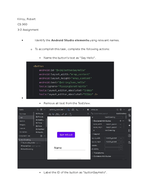 Sensor Manager - CS-360 Mobile Architecture and Programming 8 December 2024 SensorManager for ...