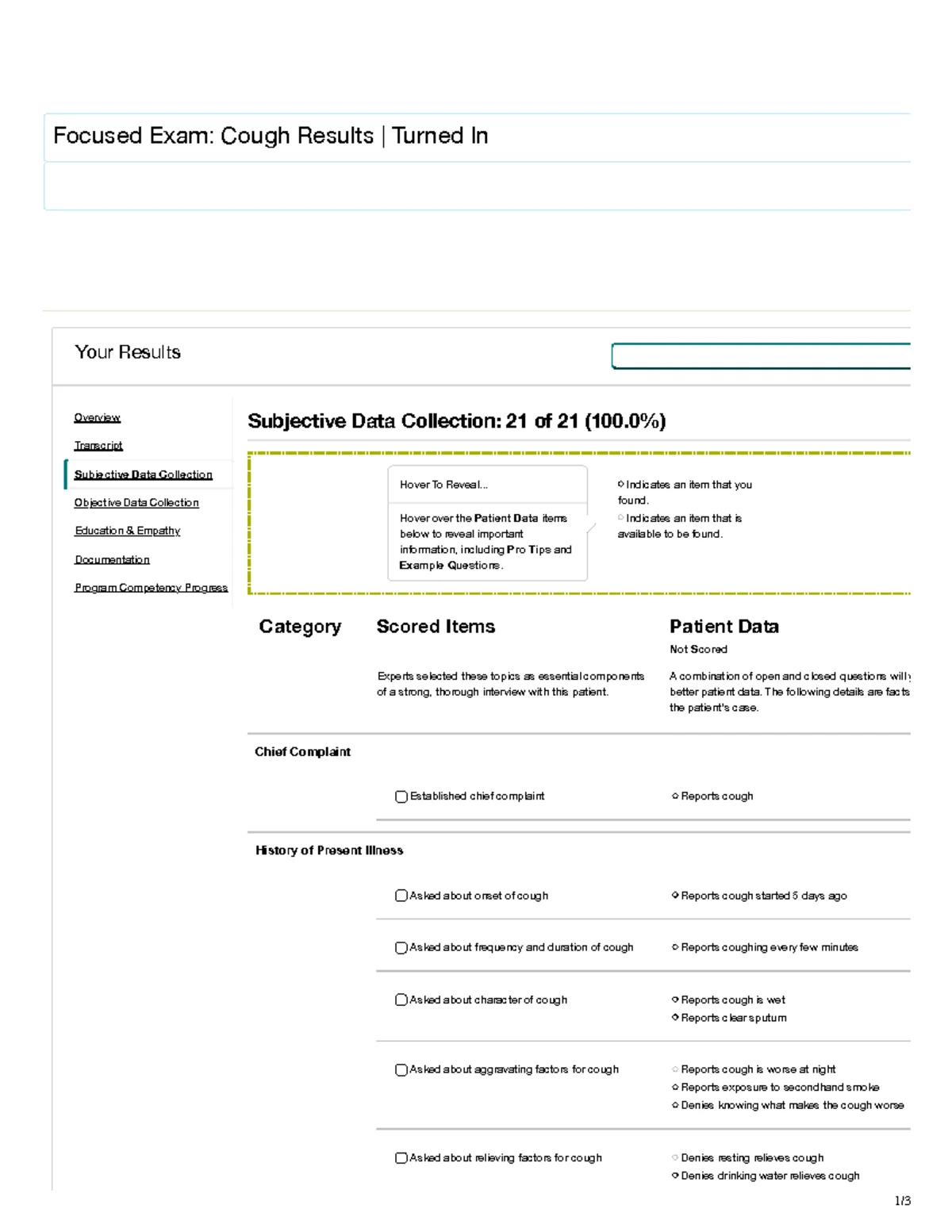 Focused Exam-Cough Danny Rivera Shadowhealth Objective - Deprecated API ...