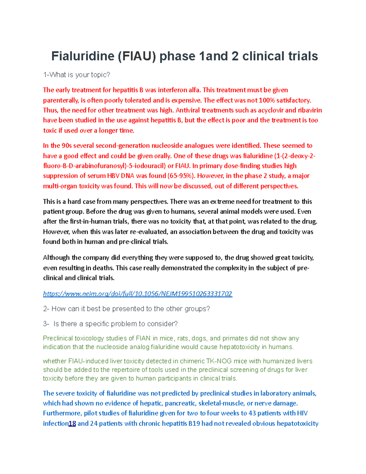 Webinar 2 Fialuridine (FIAU) phase 1and 2 clinical trials - Fialuridine ...