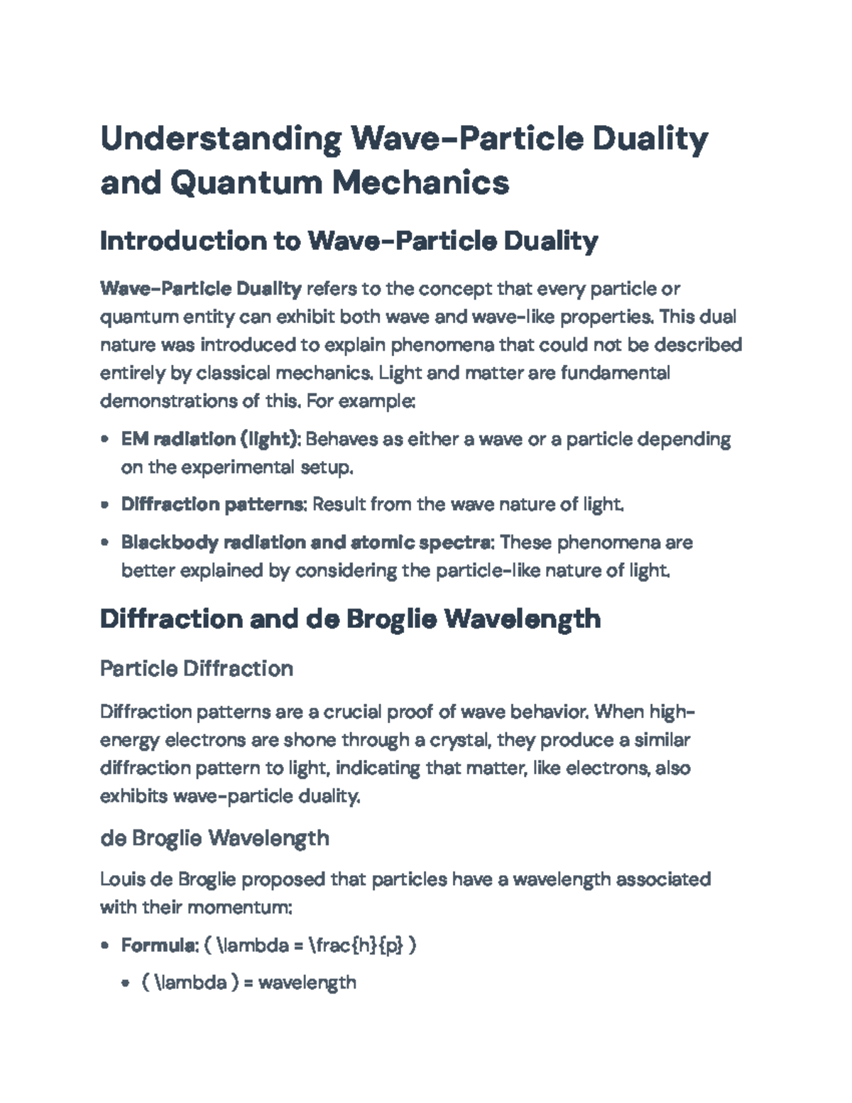 Understanding Quantum Mechanics: Wave-Particle Duality and the Bohr ...