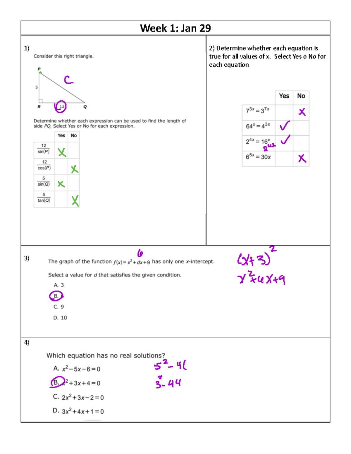 11th Grade SBAC Prep 23-24: Key Concepts and Practice Equations - Studocu
