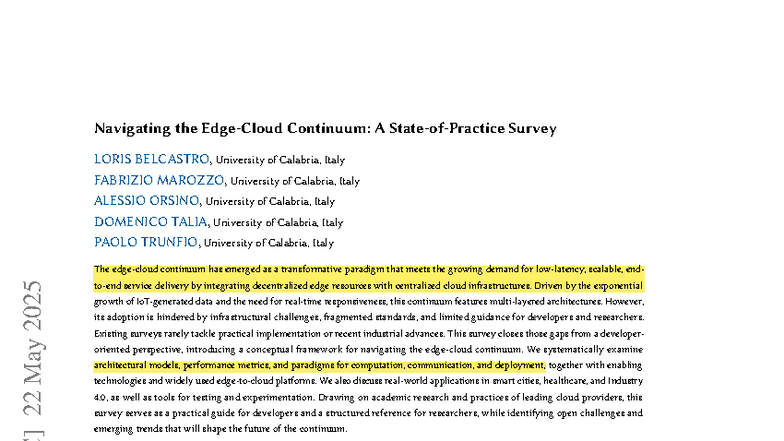 Navigating the Cloud Continuum: A Developer's Survey (2506) - Studocu