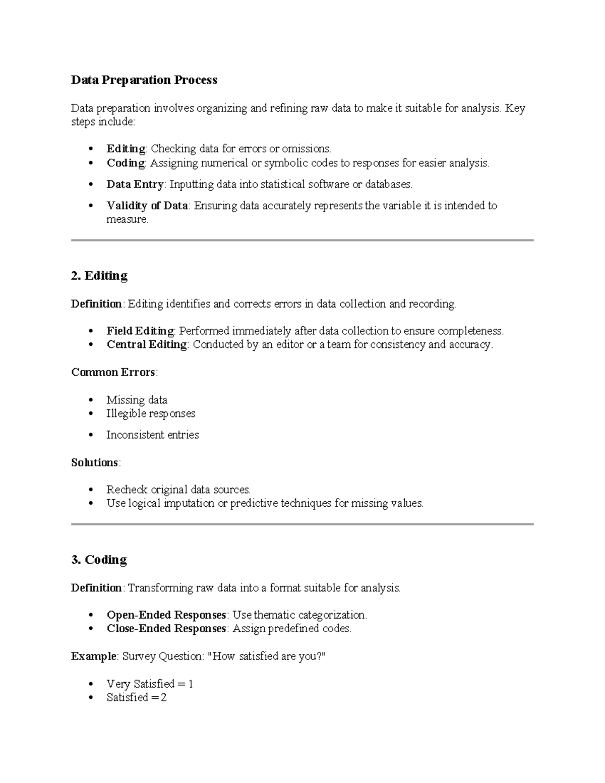Unit IV: Data Prep Process for Business Analytics (MBA Focus) - Studocu