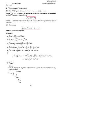 Calculus-II Lec Notes (Set 1) - SMA 2102: CALCULUS II cFrancis O ...