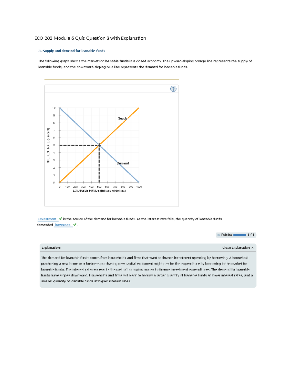 ECO 202 Module 6 Quiz Q3 Explained - Studocu