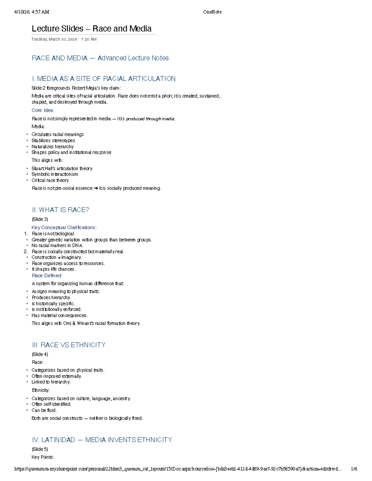 FILM114 18 - Advanced Lecture Notes on Race and Media - Studocu