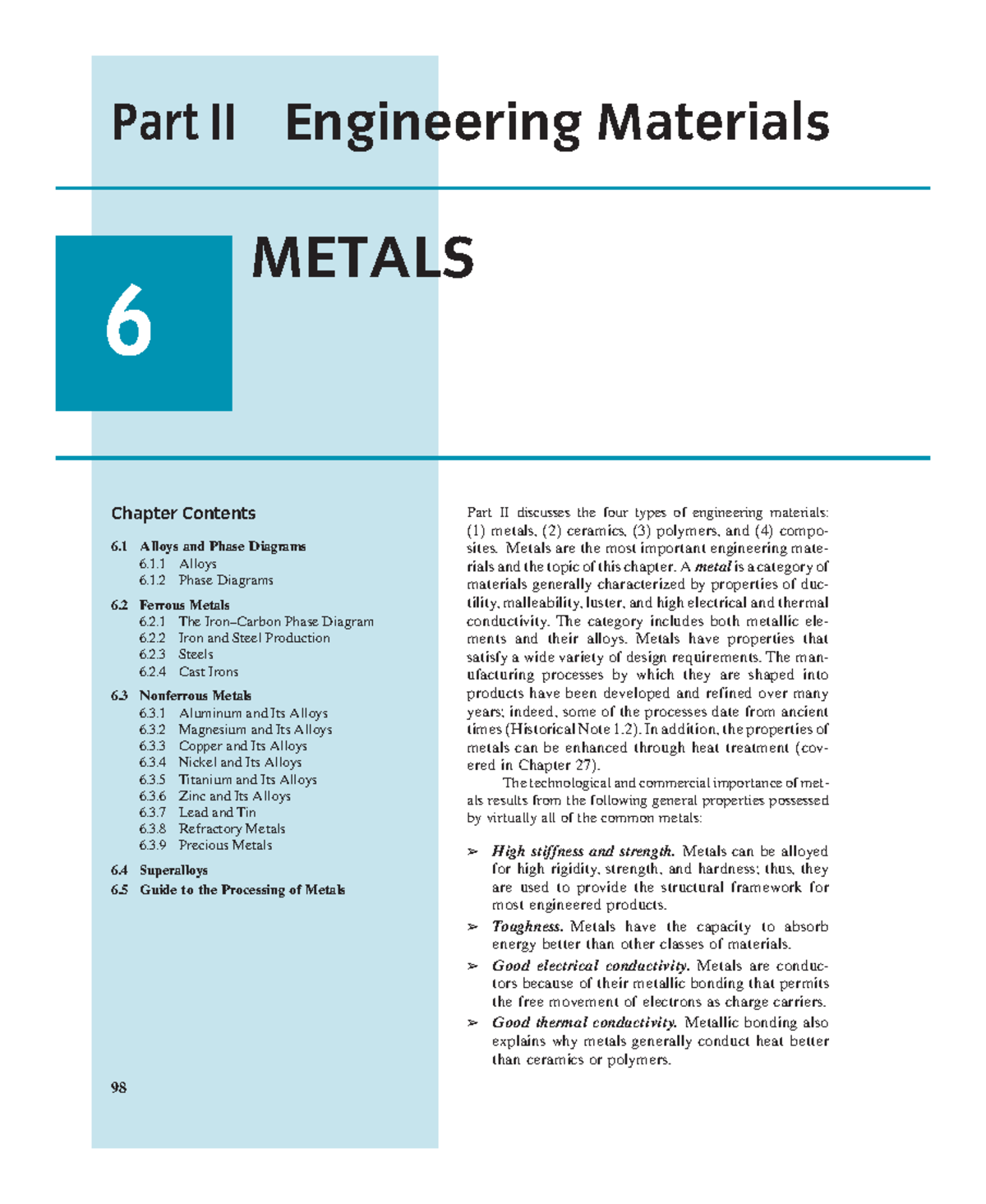 Engineering Materials II: Chapter 1 - Metals and Alloys Overview - Studocu