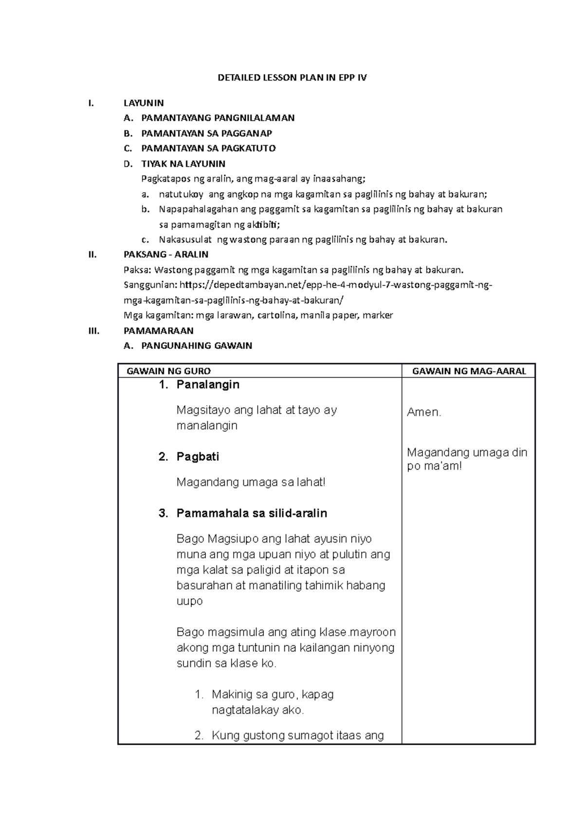 Detailed- Lesson-PLAN-IN-EPP-IV (Marivel) - DETAILED LESSON PLAN IN EPP ...