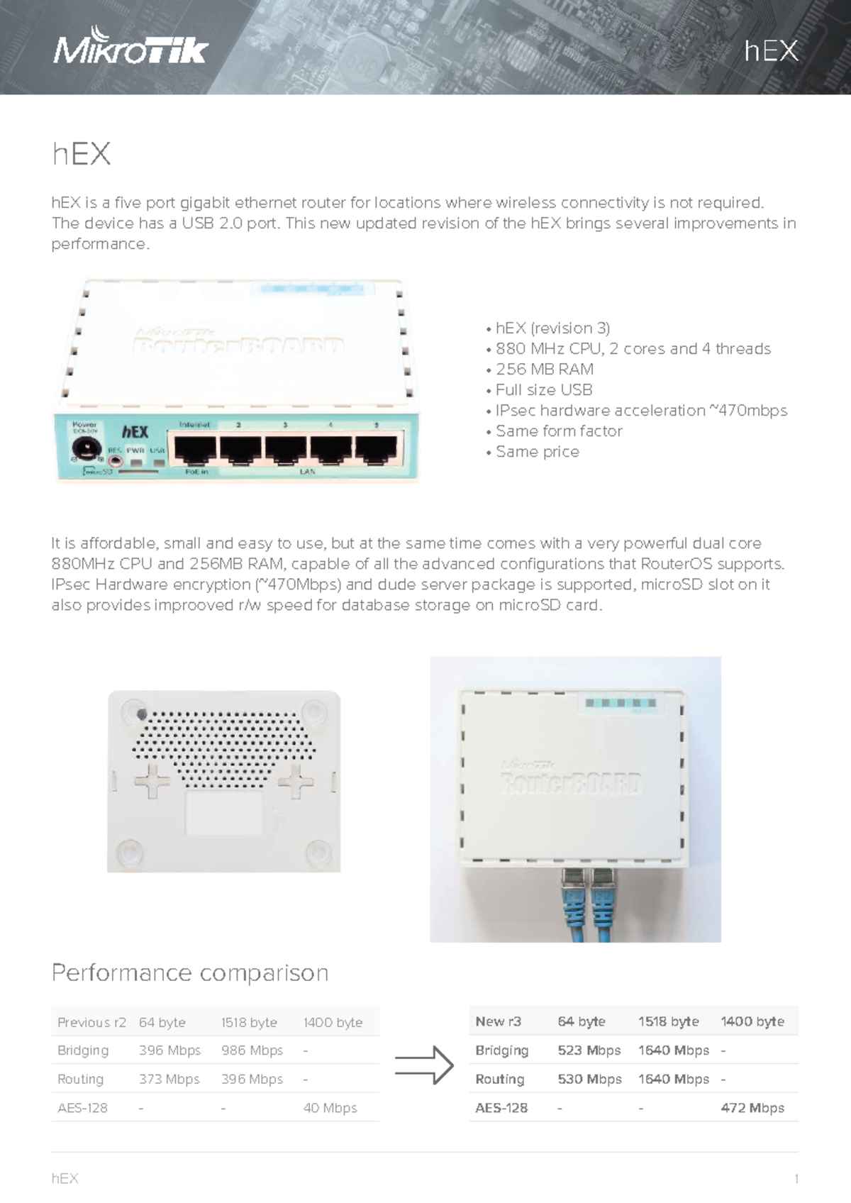 hEX Router RB750Gr3: Performance Improvements & Specs Overview - Studocu