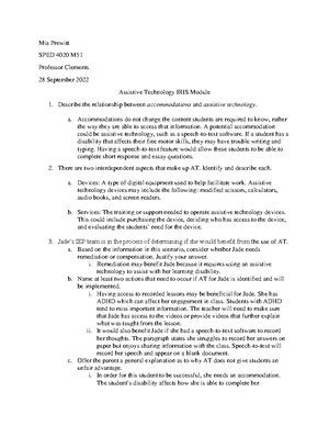 IRIS Module RTI - These are the questions and my answers for the ...