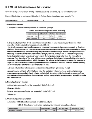 Lab 7 EKG post-lab worksheet - BIO 270L Lab 7: EKG post-lab worksheet ...