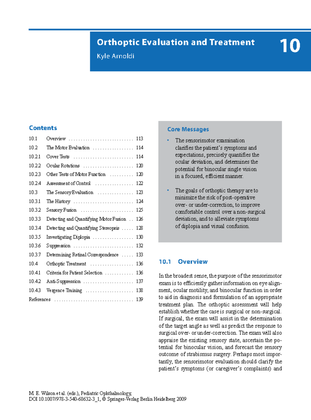 Orthoptic Evaluation & Treatment in Pediatric Ophthalmology (Pediatrics ...