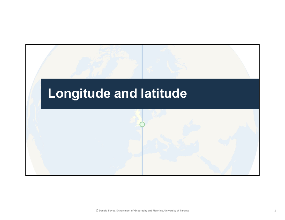 GEOG 1-4: Understanding Latitude and Longitude Coordinate Systems - Studocu