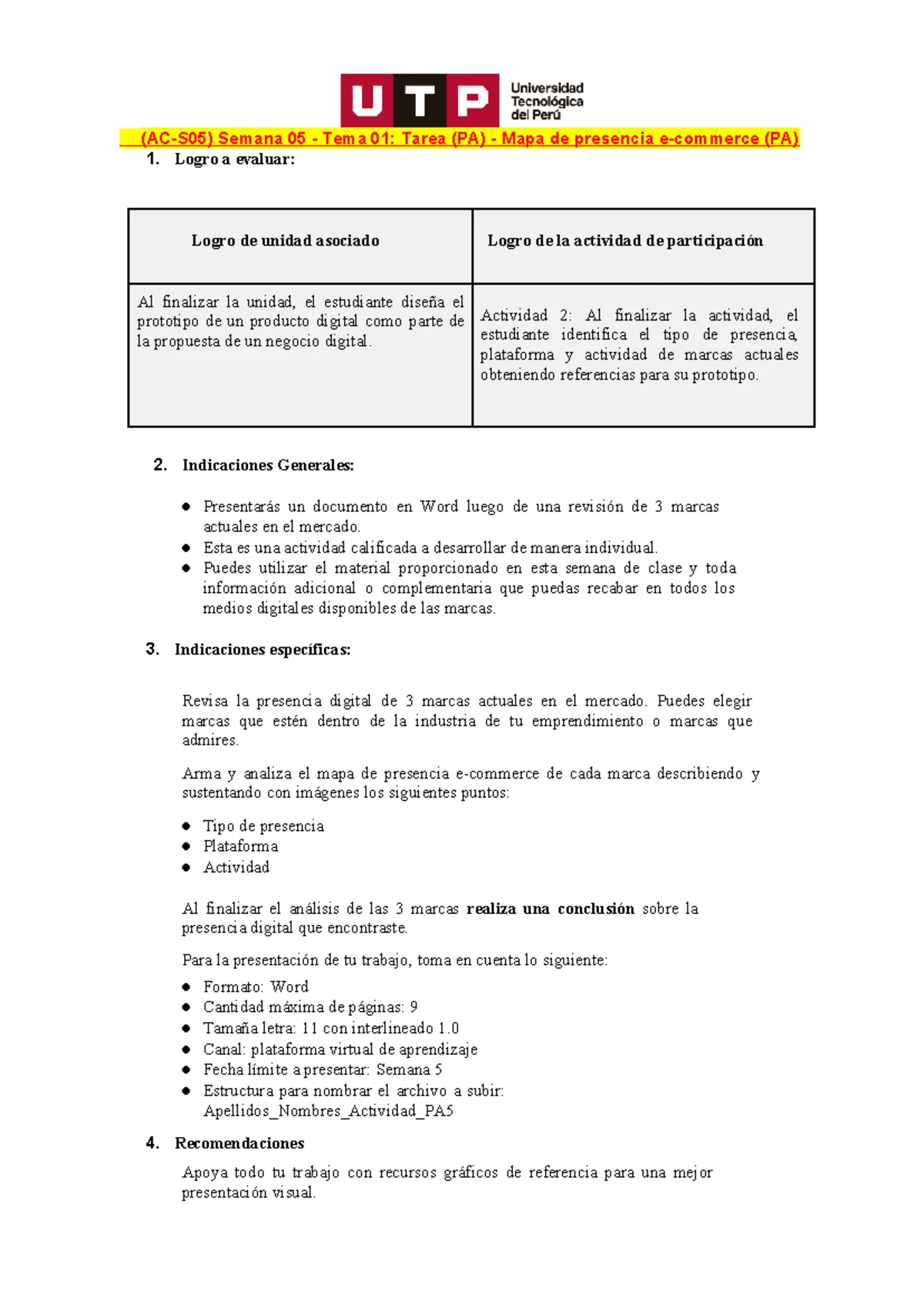 🔴(AC-S16) Semana 16 - Tema 01: Tarea Académica 4 (TA4) - Estrategias para - Studocu