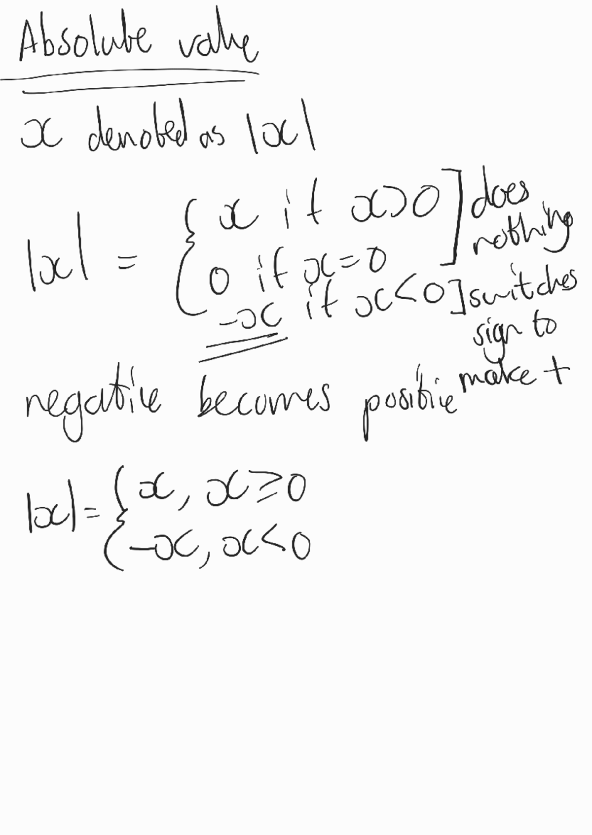 Absolute Value Concepts and Properties (Math 0030) - Studocu