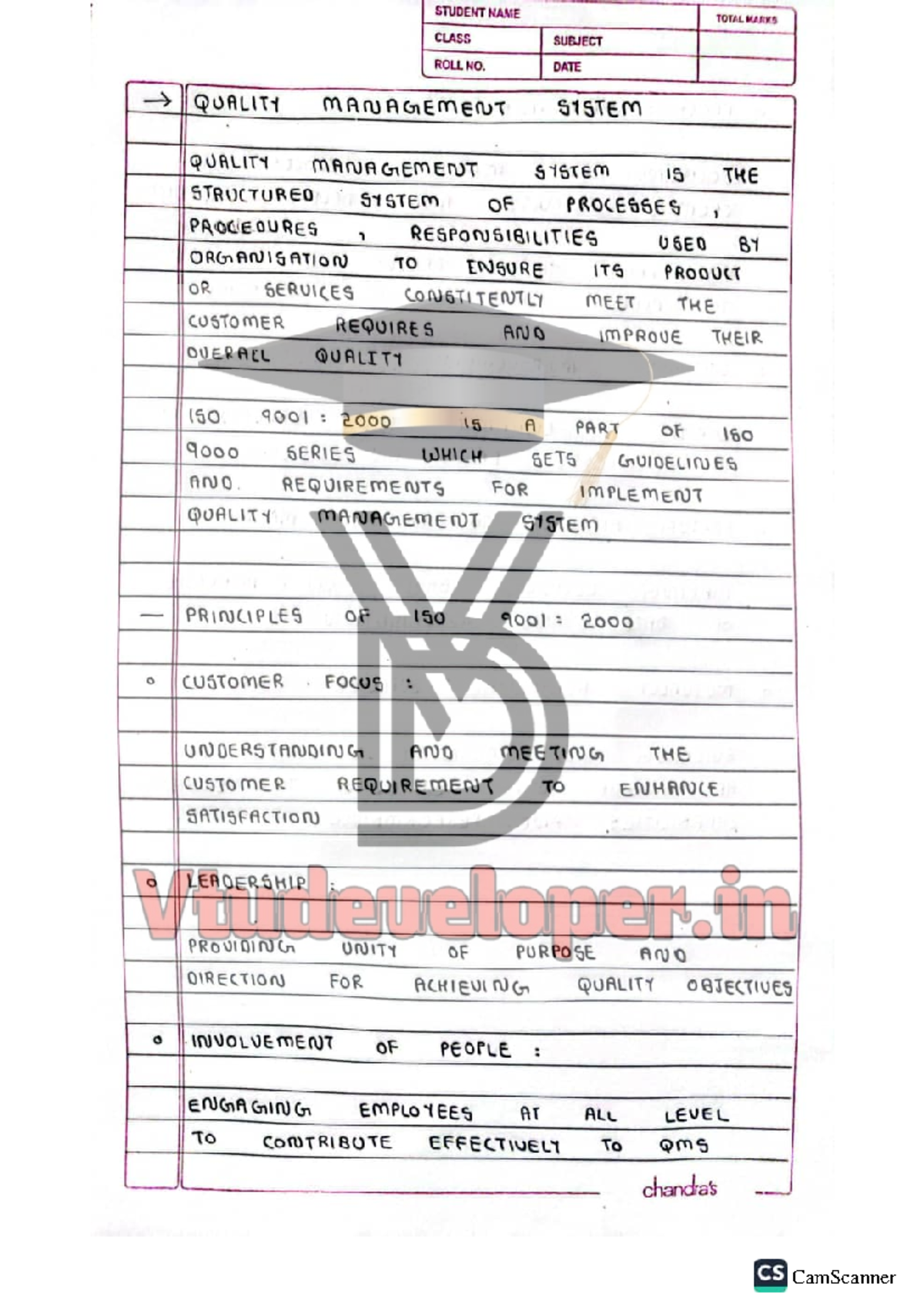 SEPM 150: Quality Management System Overview and Practices - Studocu